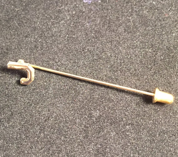 Vintage Letter J Stick Pin Gold Toned | Etsy