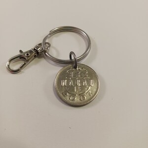 Macau Coin Key Chain or Key Ring, Year 2007, # 51 - Etsy