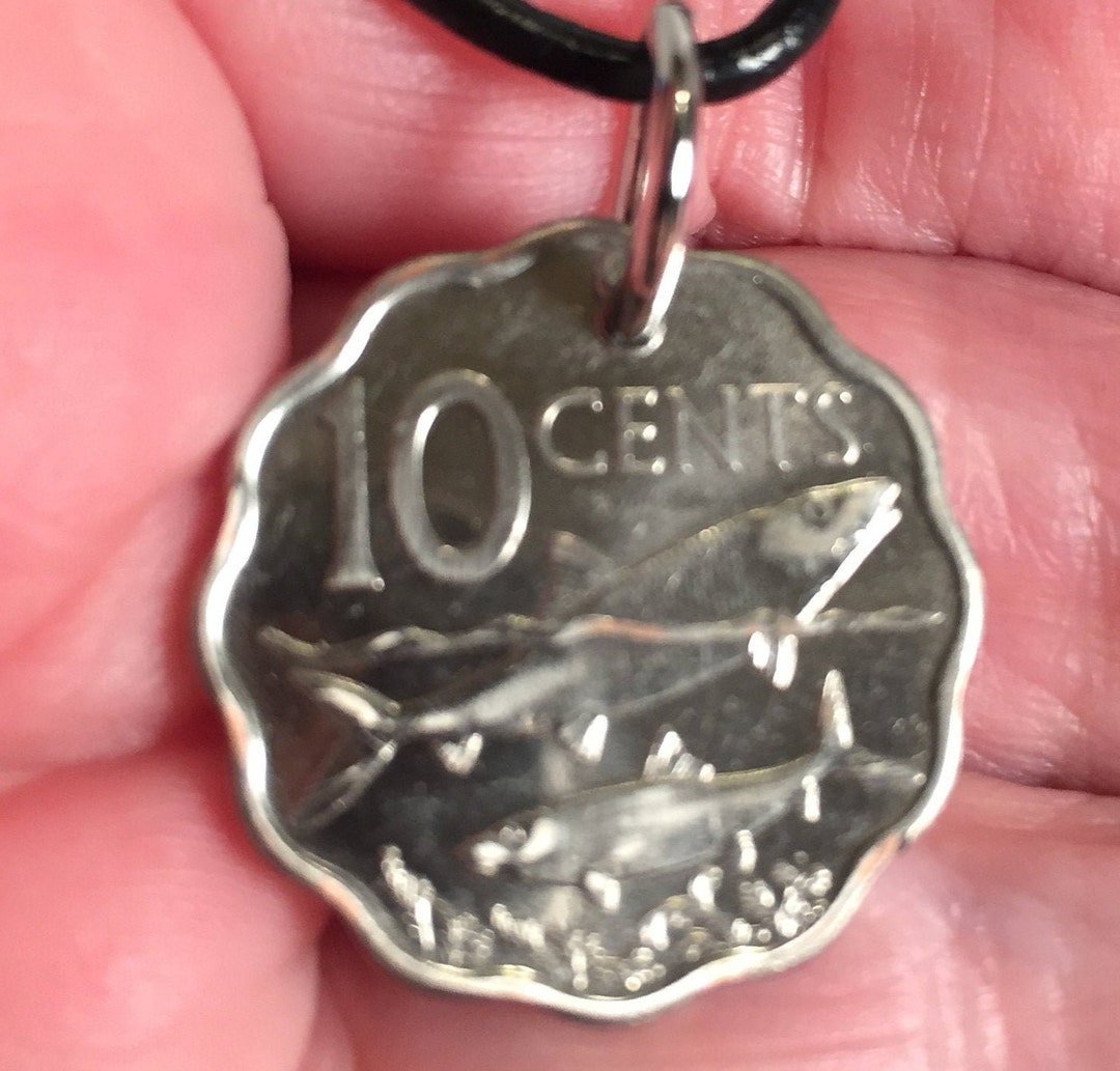 The Bahama Island Coin Necklace, Pendant Necklace, Year 2010, #5 - Etsy