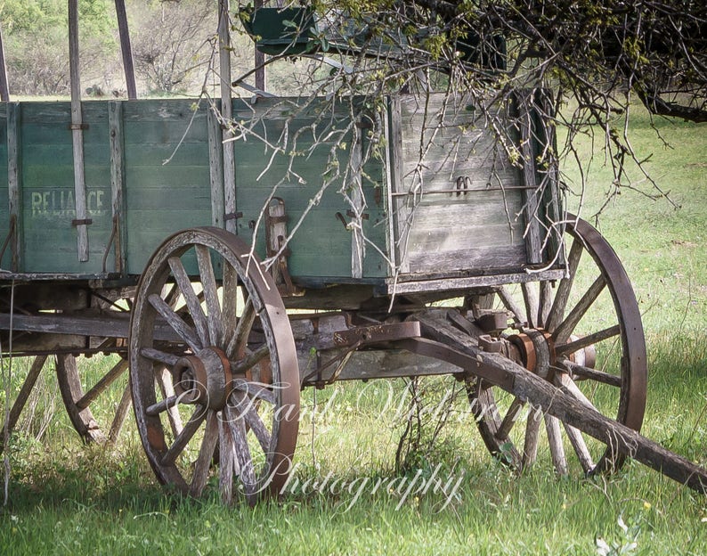 Old Reliance Wagon Photo / Rustic Farm Wagon Photo / Old Rusty - Etsy