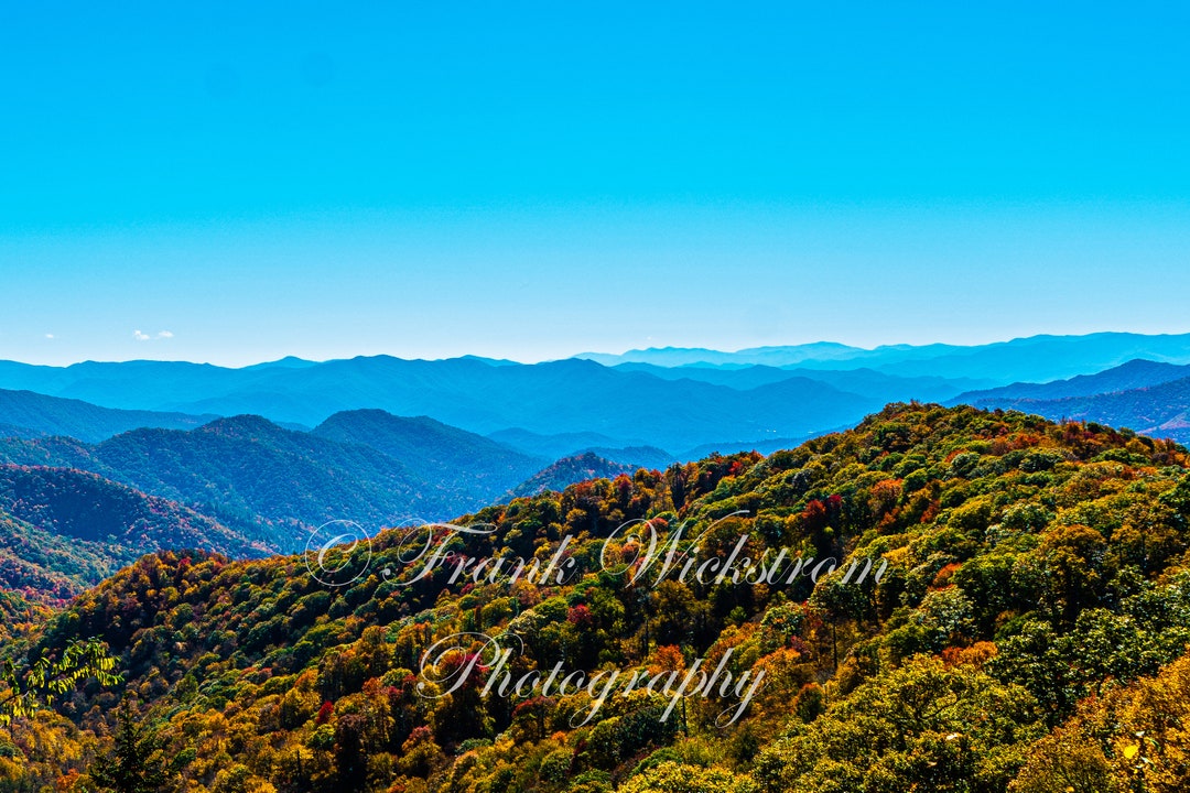 Appalachian Mountains in Fall Foliage. Great Smoky Mountains National ...