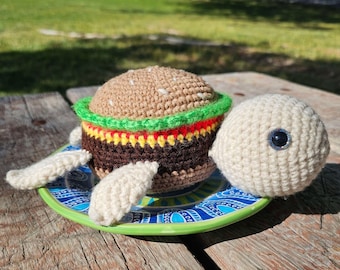 Burger Turtle Crochet Pattern PDF Download Beginner Friendly Amigurumi ...