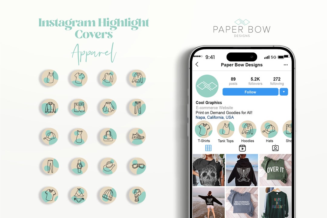 Instagram Highlight Covers for Accessories and Apparel, Boho Style ...