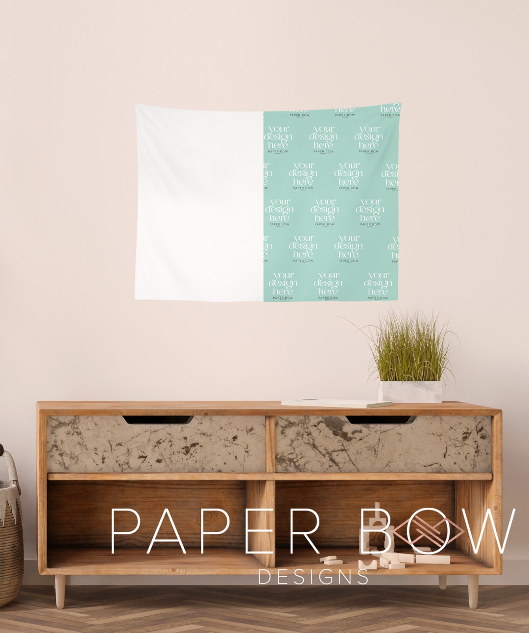 Small 26x36 Tapestry Mockup, Canva Editable Tapestries Mock-up ...