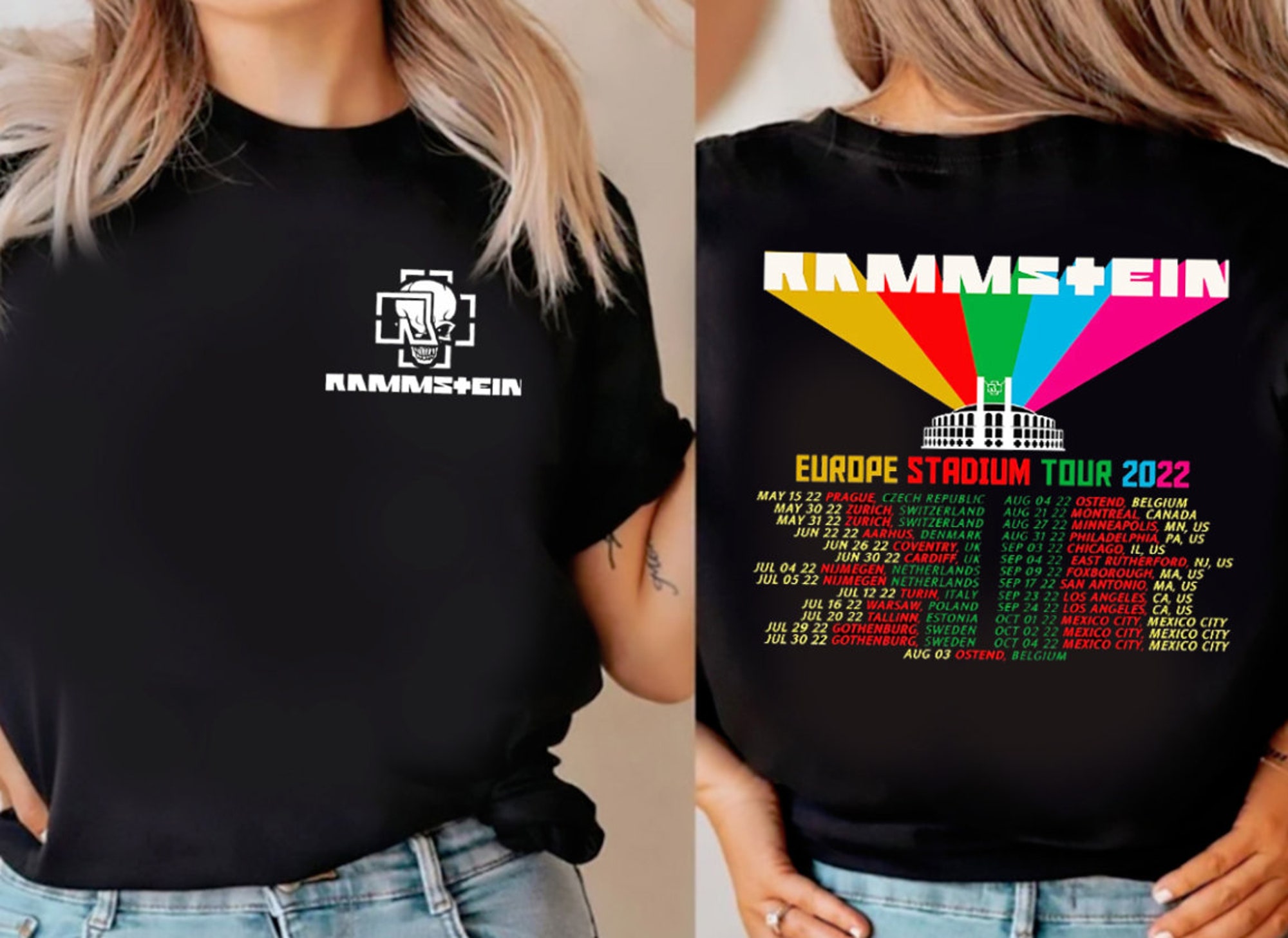 Rammstein Europe Stadium 2022 Tour Shirt, Rammstein T-shirt