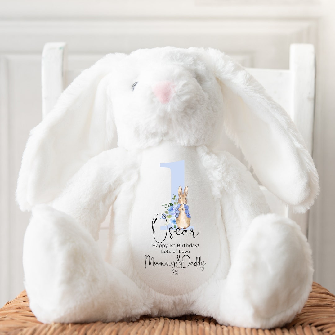 Personalised Bunny Rabbit, 1st Birthday Gift, Personalised First ...