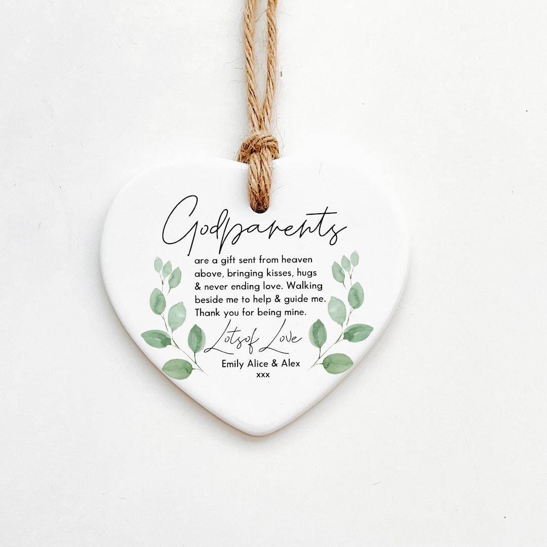 Personalised Godparents Godmother Godfather Quote, Christening Baptism ...