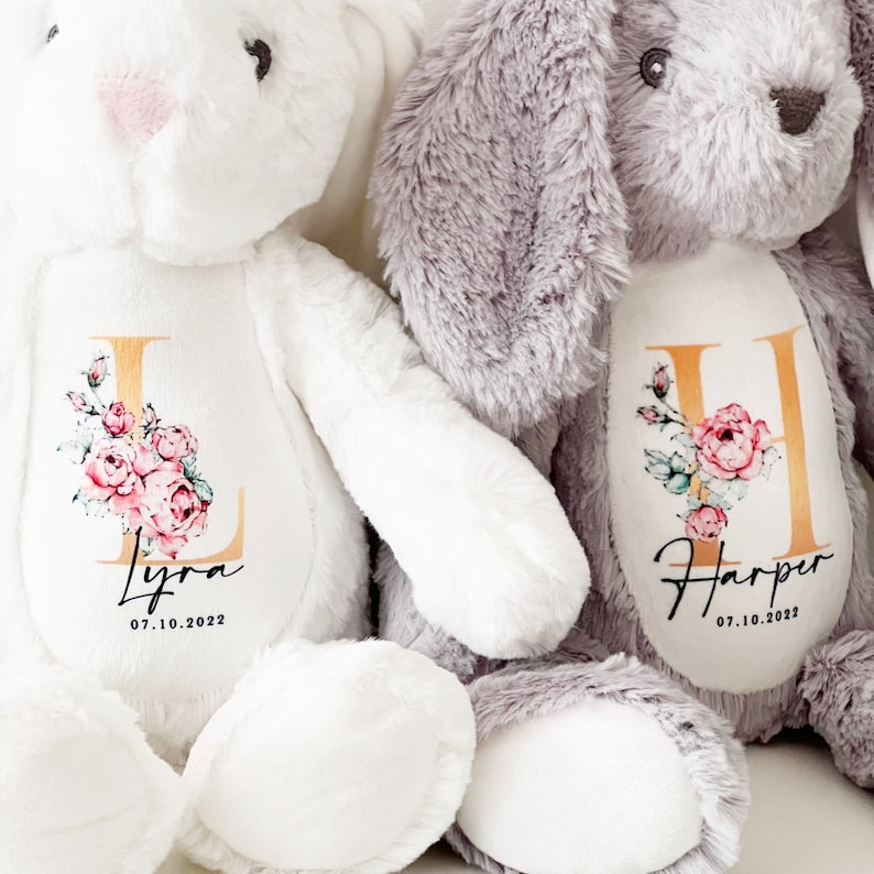 Personalised Bunny Rabbit New Baby Gift Personalised Plush - Etsy