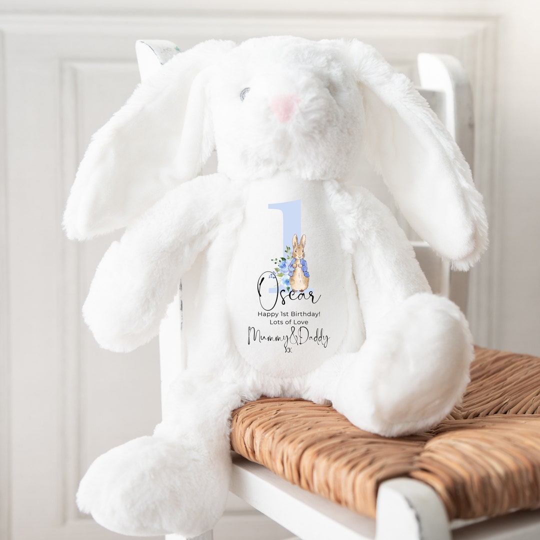 Personalised Bunny Rabbit, 1st Birthday Gift, Personalised First ...
