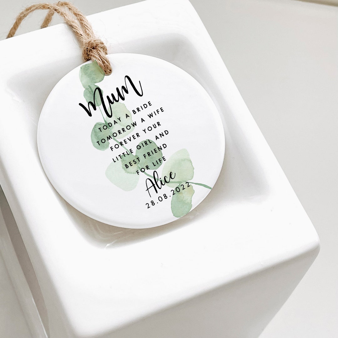 Mother of the Bride Quote Gifts Today a Bride Tomorrow a Wife Quote ...
