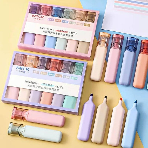 Pastel Highlighter Set. Minimalist Designmorandi Color. 6 - Etsy