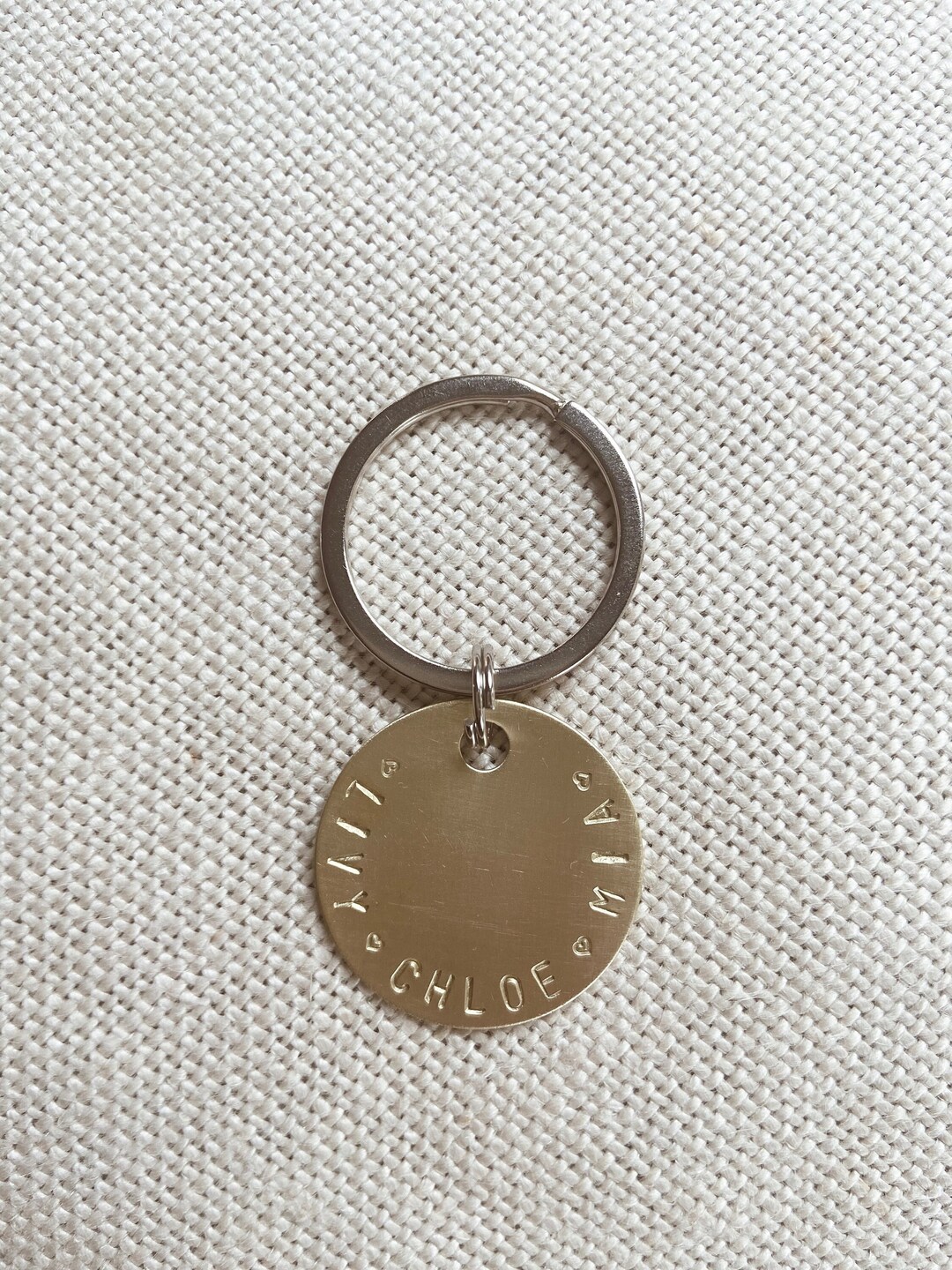 CUSTOM Stamped Keychain Disk - Etsy