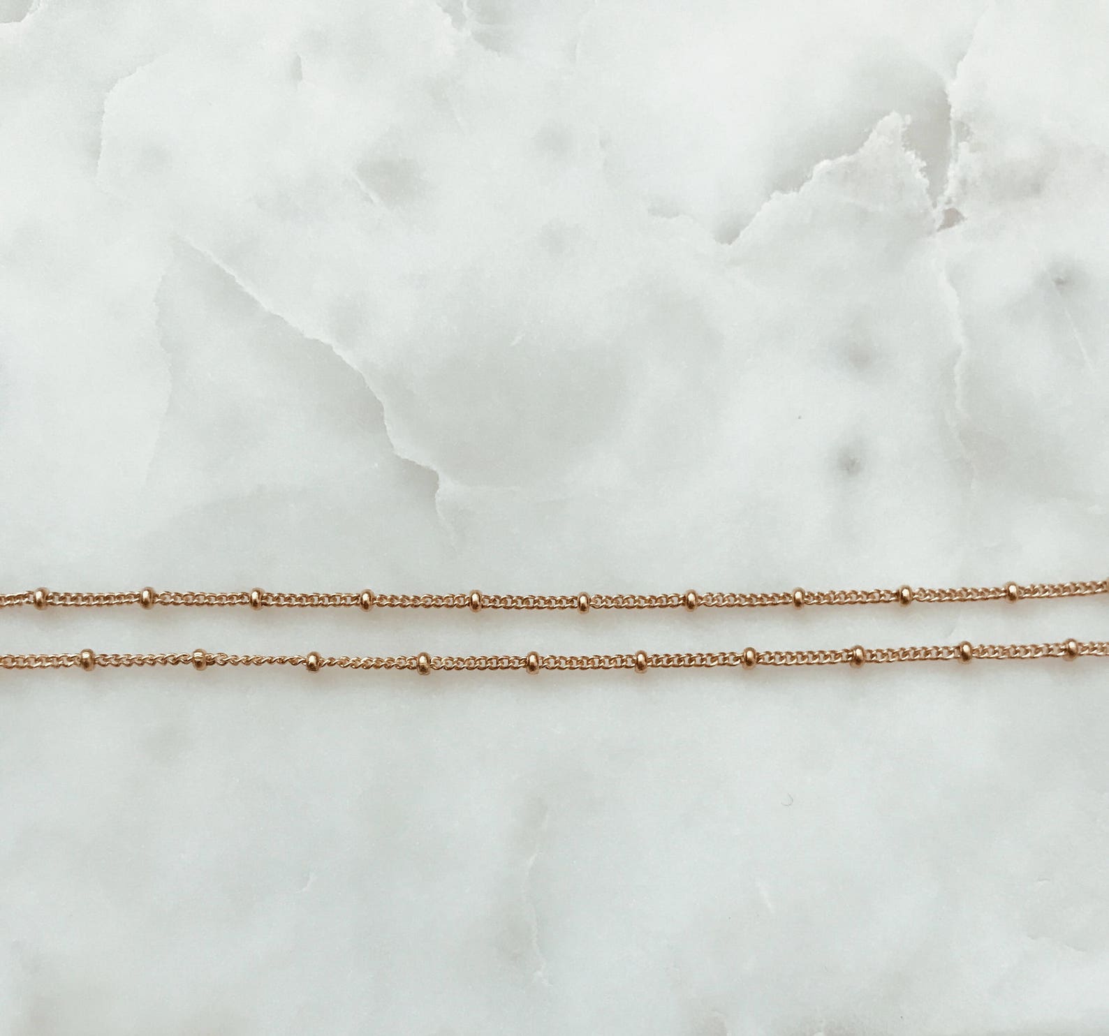 Double Strand Beaded Chain Bracelet in 14/20 Gold-fill - Etsy