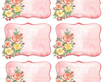 Flower name tags | Etsy