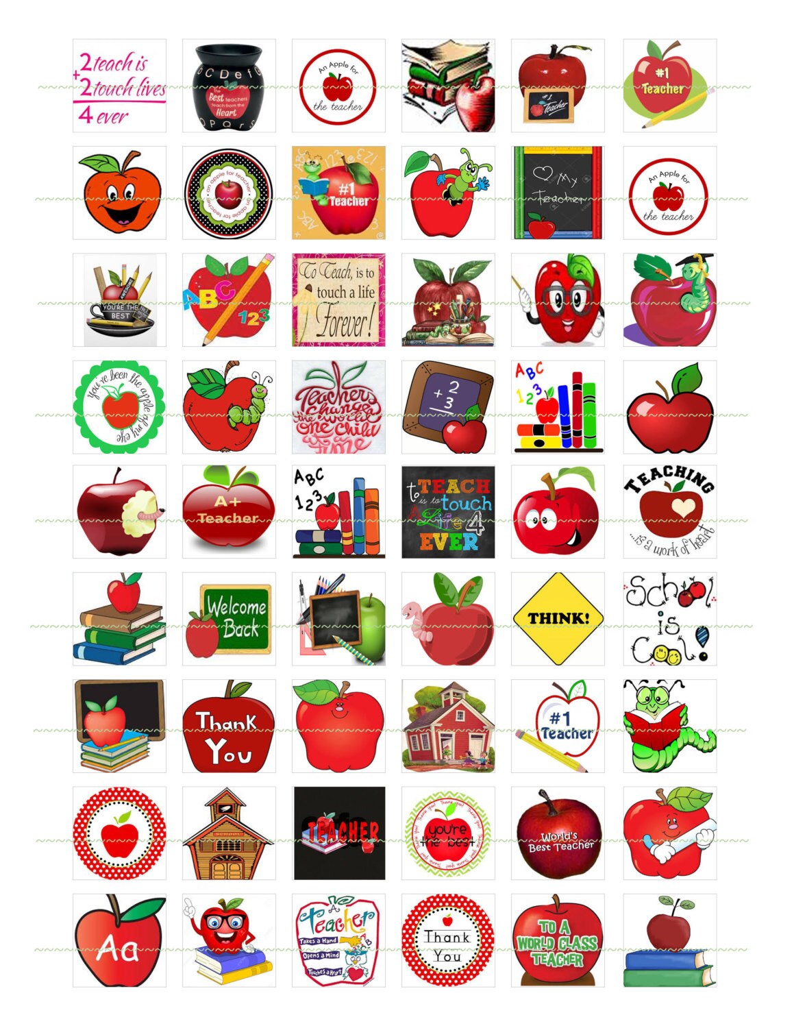 Papercraft Paper, Party & Kids INSTANT DOWNLOAD Apples Teacher ...