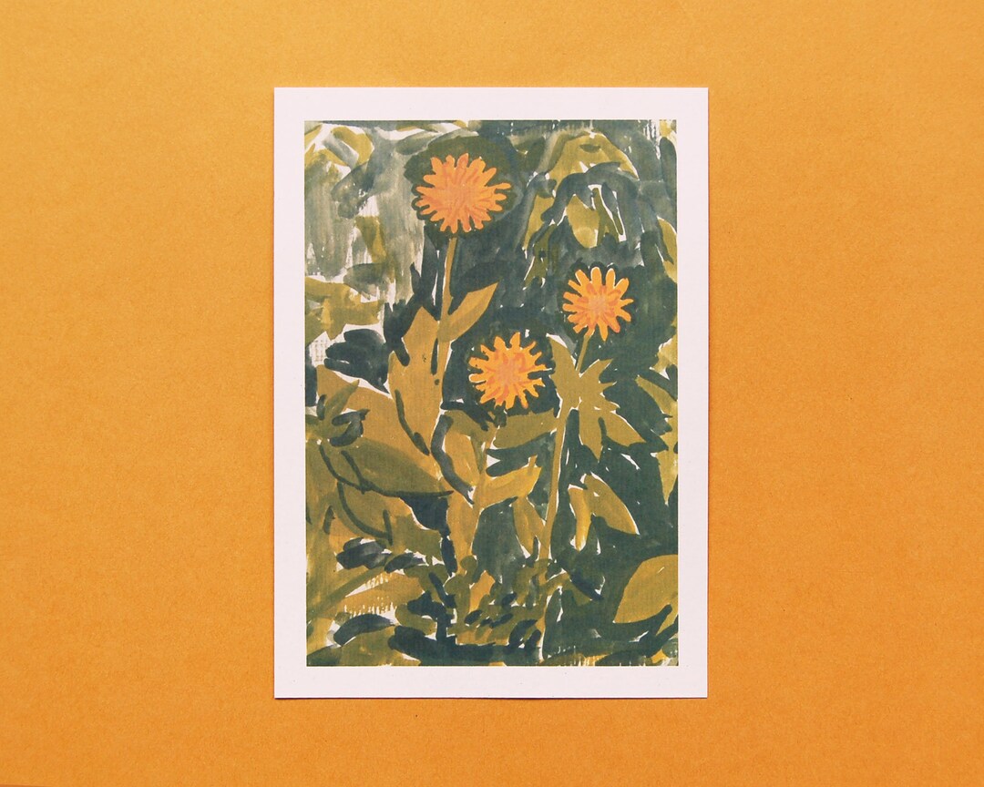 Dandelion Weeds Postcard - Etsy