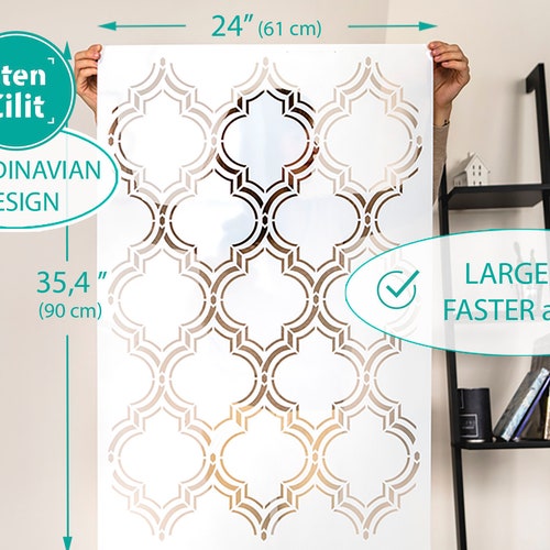 Moroccan Wall Stencil Reusable - Etsy