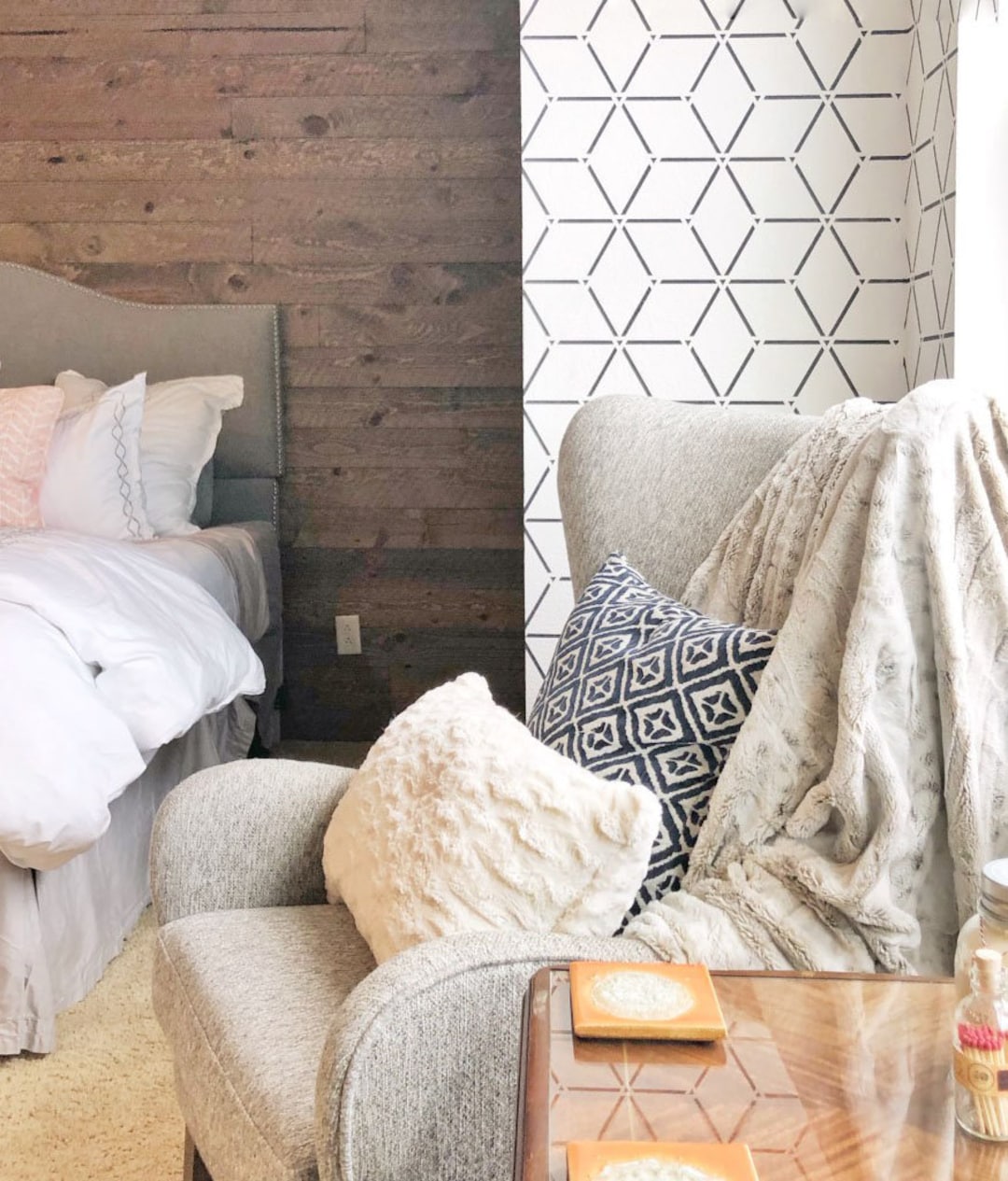 Rhombus Wall Stencil 2-pack, Large Geometric Pattern (17"x32") - Etsy