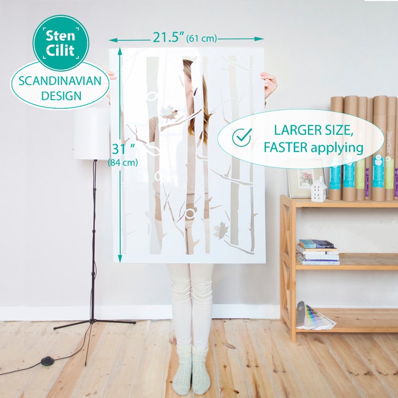 Maple Tree Large Wall Stencil tree Stencil and Woodland - Etsy