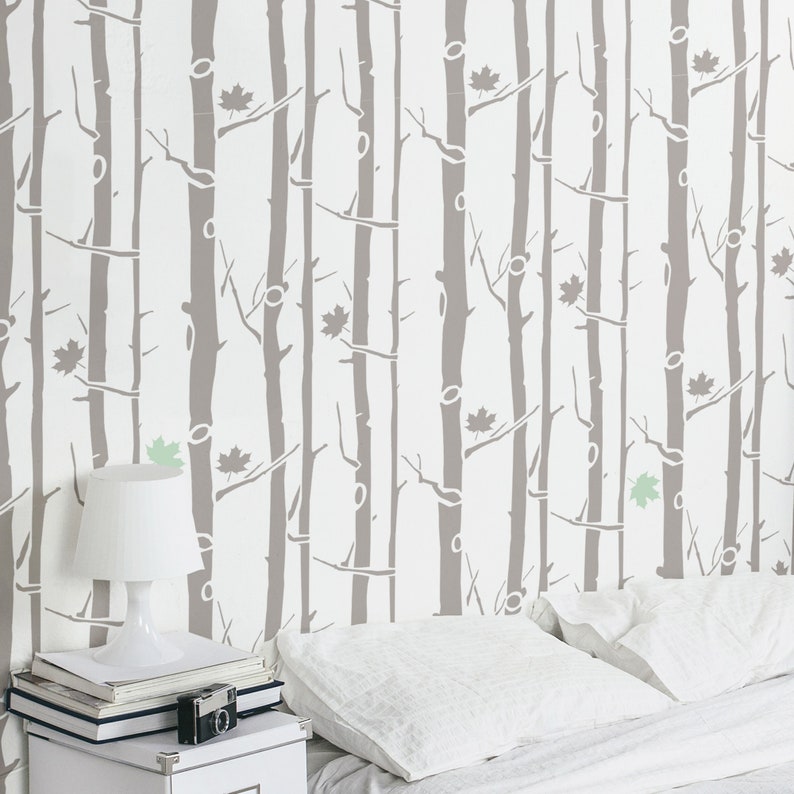 Maple Tree Large Wall Stencil tree Stencil and Woodland - Etsy