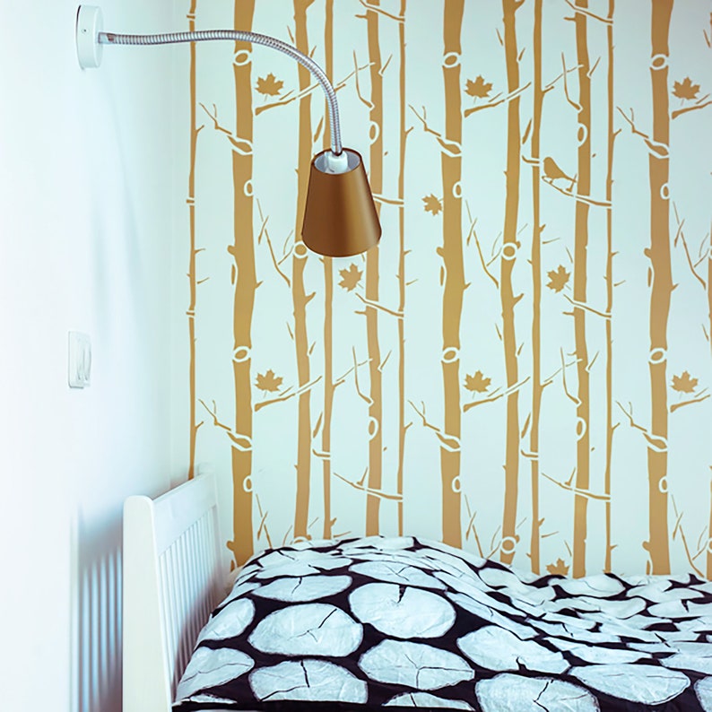 Maple Tree Large Wall Stencil tree Stencil and Woodland - Etsy