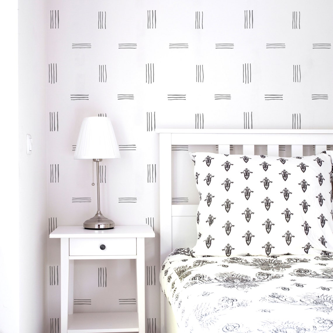Stripes Large Wall Stencil & Stencil for Wall Scandinavian - Etsy