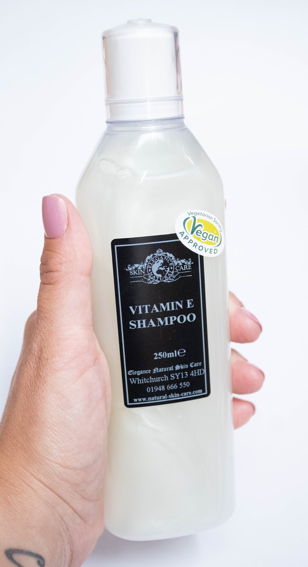 Vitamin E Shampoo 250ml Vegan Approved Cleanse and Moisturising for Dry ...