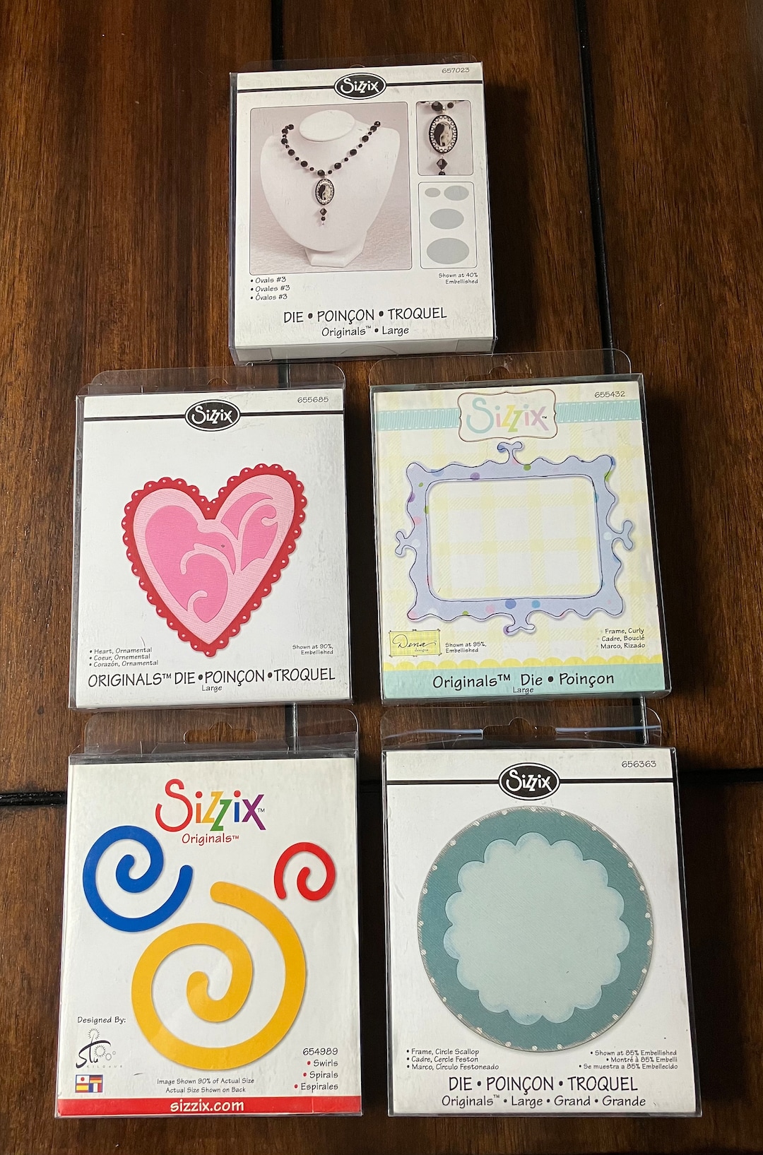 Sizzix Heart, Swirls, Camera, Cupcake, Ovals, Card W/flower, Bird W ...