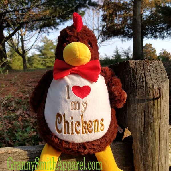 Embroidered Chicken - Etsy