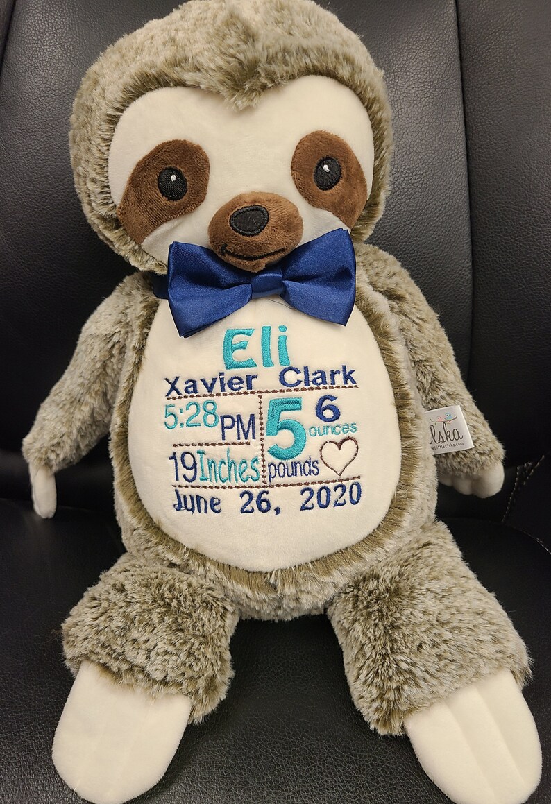 SLOTH Stuffie Plush Animal. Fuzzy Brown & Cream Tree Sloth - Etsy