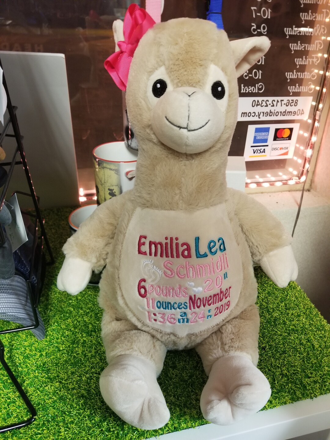 Llama Cream Fuzzy Customized & Personalized Plush Stuffed - Etsy