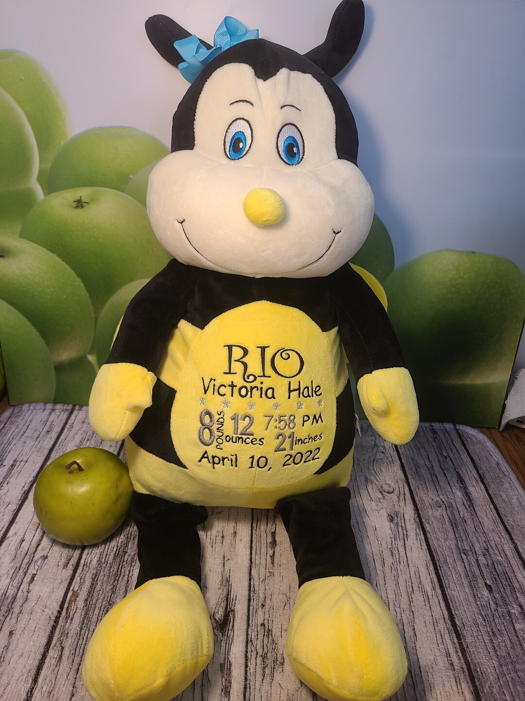 Bumble Bee Plush Stuffie Custom Birth 16 Personalized - Etsy