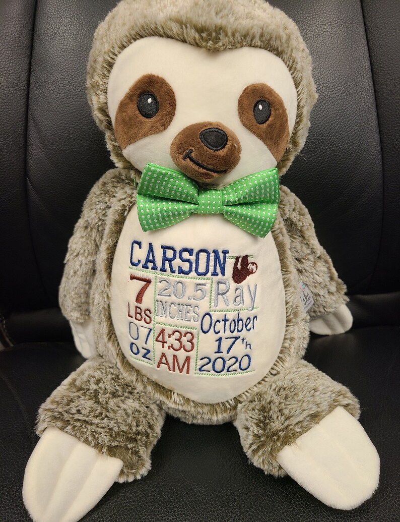 SLOTH Stuffie Plush Animal. Fuzzy Brown & Cream Tree Sloth - Etsy