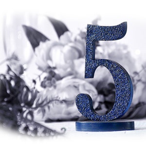 Navy Blue Wedding, Table Numbers for Wedding and Party, Table Numbers ...