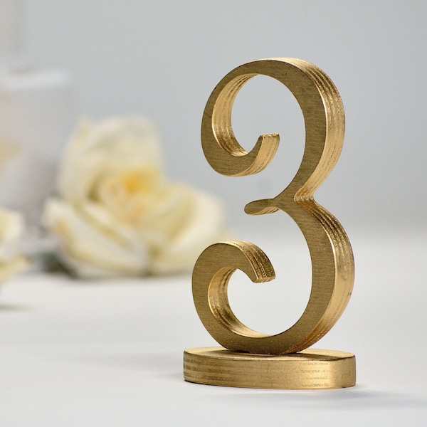 Gold Table Number - Etsy