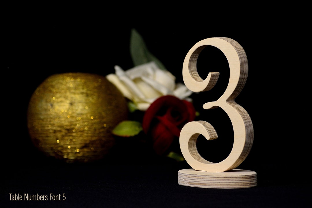 Natural Wood Table Numbers | Minimalist Wedding Decor | DIY Reception ...