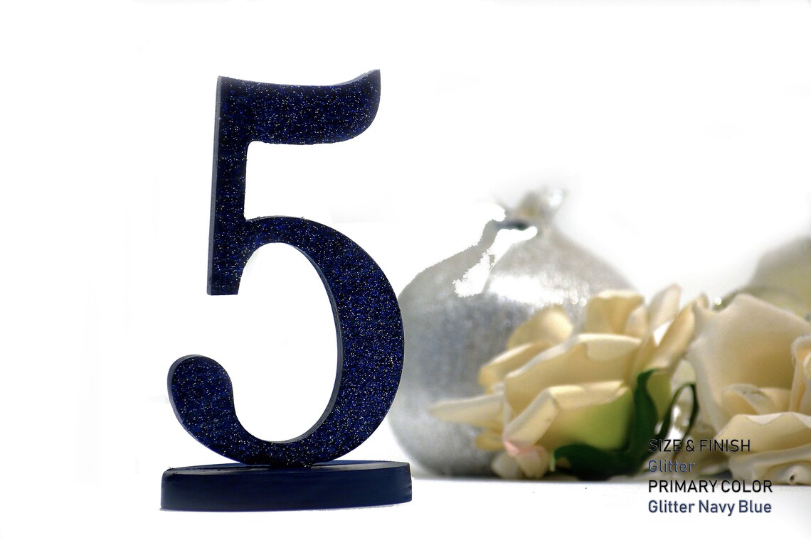 Navy Blue Wedding Table Numbers for Wedding and Party Table | Etsy