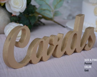 Gold Wedding Cards Sign Wedding Decoration CARDS Sign for | Etsy
