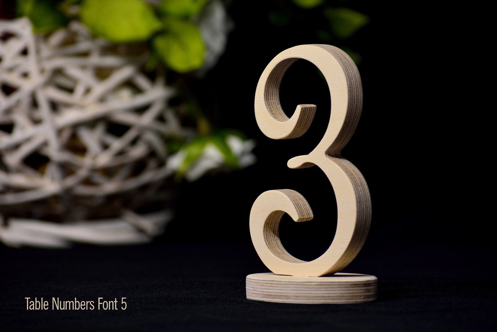 Natural Wood Table Numbers | Minimalist Wedding Decor | DIY Reception ...
