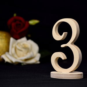 DIY Table Numbers, Table Number Wood, Wooden Number, Standing Numbers ...