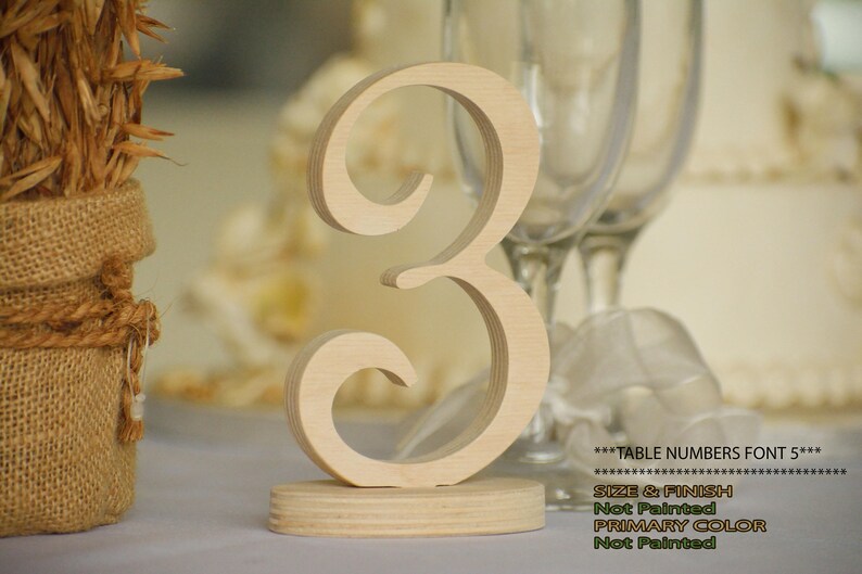 Rustic Table Numbers Modern Table Number Table Numbers Diy | Etsy