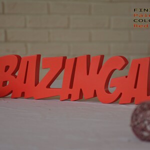 Wood Sign BAZINGA, Big Bang Theory Sign, Home Decoration, Funny Sign ...