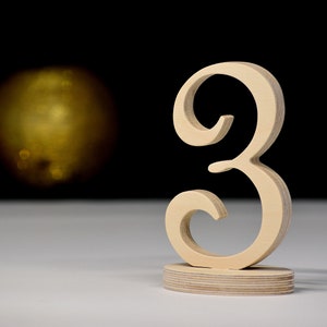 DIY Table Numbers, Table Number Wood, Wooden Number, Standing Numbers ...