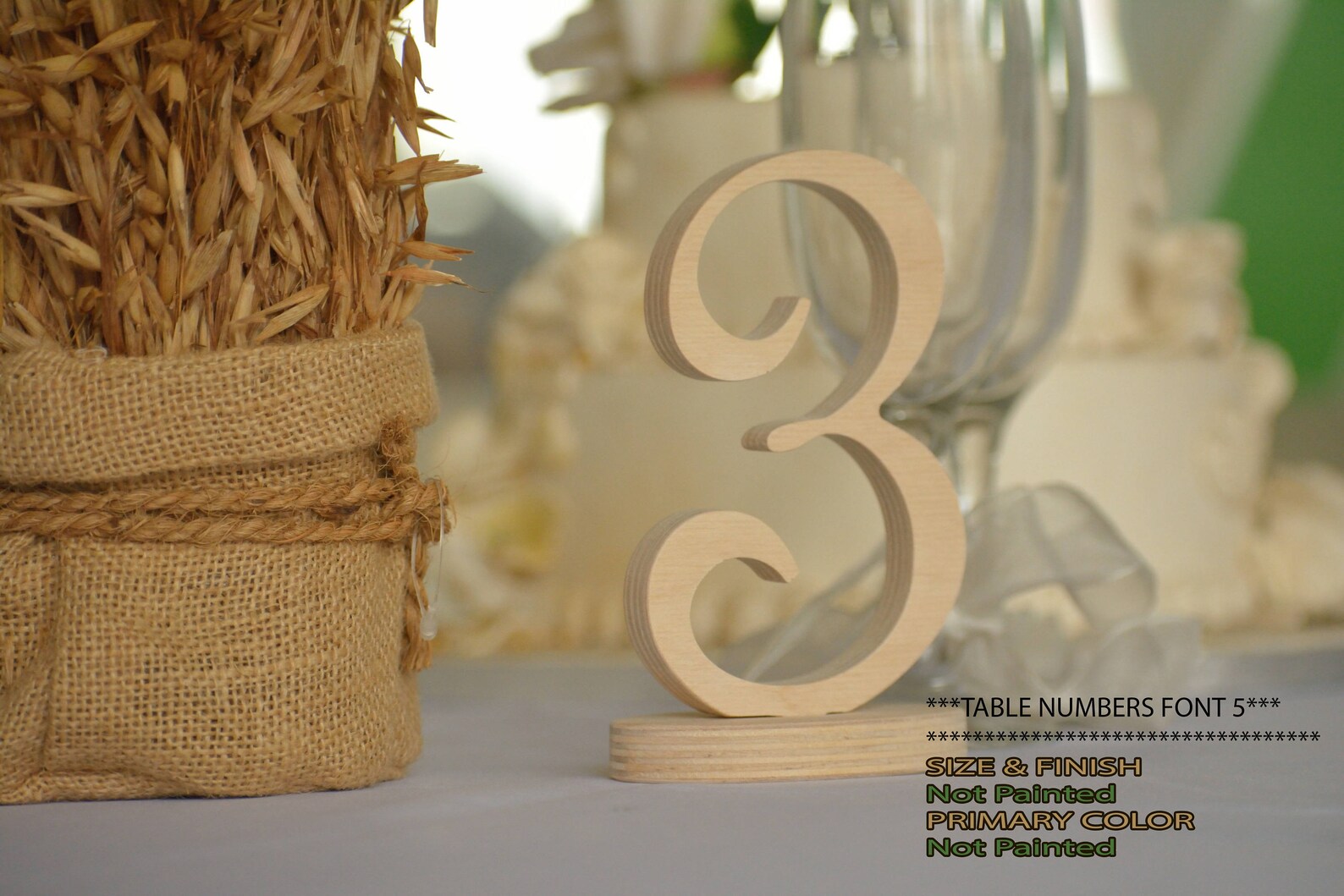 DIY Table Numbers Table Number Wood Wooden Number Standing | Etsy