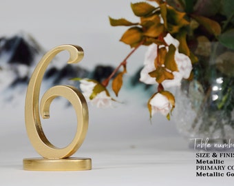 Gold Table Numbers | Etsy