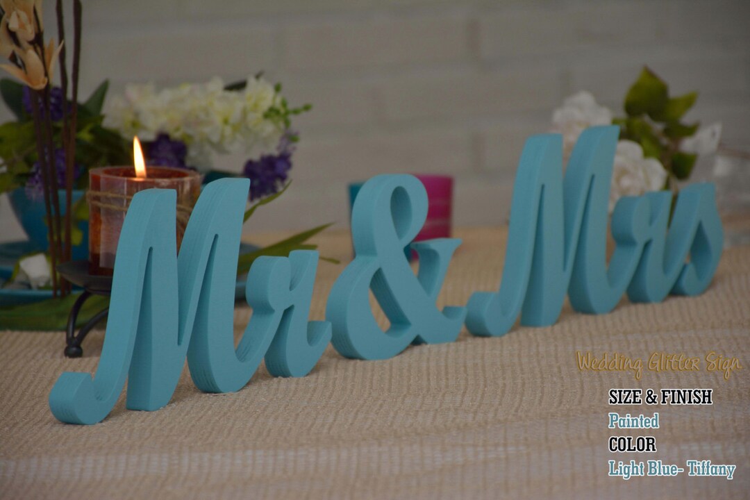 Mr and Mrs Wooden Sign, Mr & Mrs Wall Decor and Mr and Mrs Table Sign ...