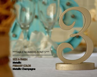 Silver Glitter Wedding Table Numbers, Silver Table Number for Weddings ...