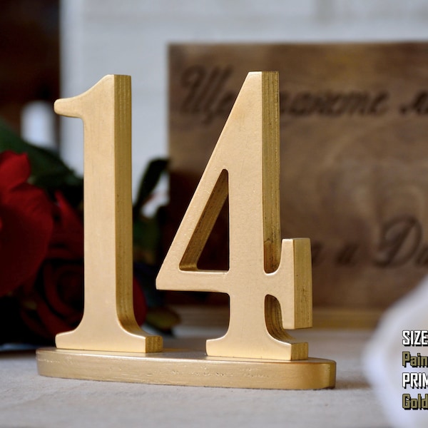 Wooden Numbers - Etsy