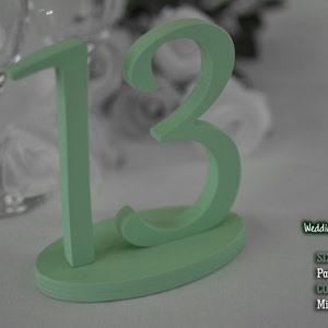 Mint Green Table Numbers for Wedding, Mint Green Wooden Table Numbers ...