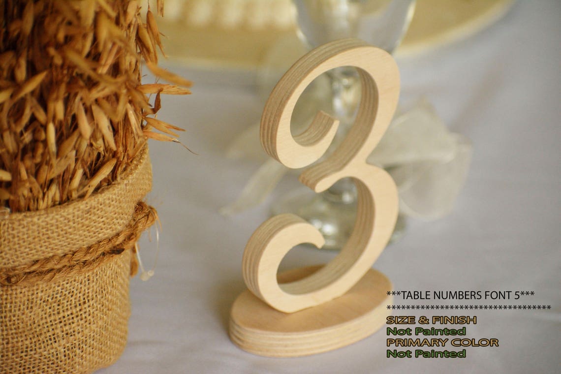 Table Numbers for Wedding Gold, Gold Table Numbers, Wood Table Numbers ...
